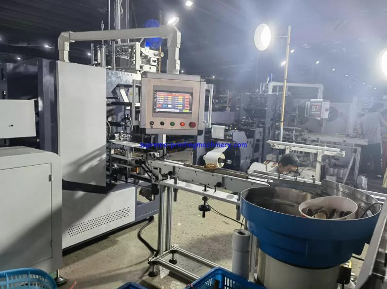 Fully automatic 4-shaft turret type non-stop rewinding machine no-glue ...